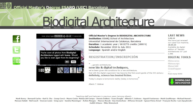 Biodigital Architecture Master – Home – Arquitectonico